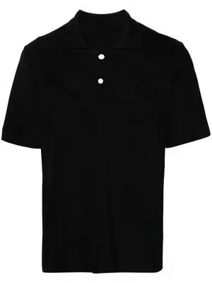 Jacquemus Le Polo Maille Knitted Polo Top - Black