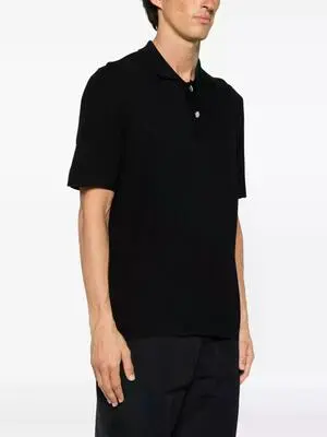 Jacquemus Le Polo Maille Knitted Polo Top - Black
