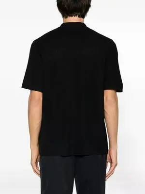 Jacquemus Le Polo Maille Knitted Polo Top - Black