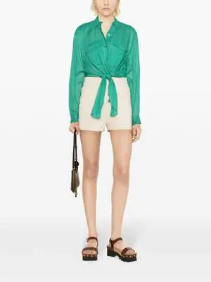 MARANT ETOILE Nath Organic Cotton Shirt - Green