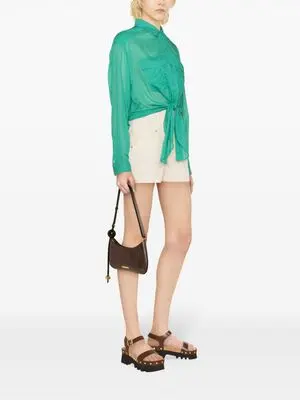 MARANT ETOILE Nath Organic Cotton Shirt - Green