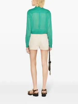 MARANT ETOILE Nath Organic Cotton Shirt - Green