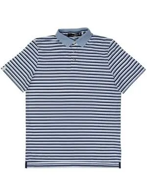 Rlx Ralph Lauren Striped Piqué-weave Polo Shirt - Blue