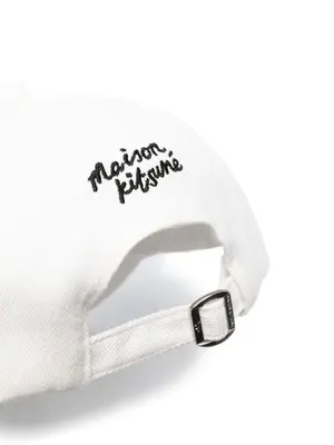 Maison Kitsuné Fox-motif Hat - White
