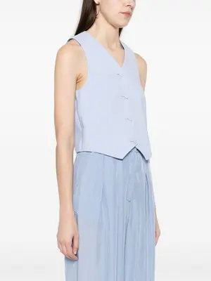 Andamane Crepe-textured Waistcoat