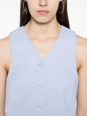 Andamane Crepe-textured Waistcoat