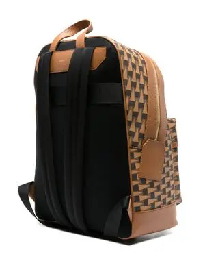 Bally Pennant-print Leather Backpack