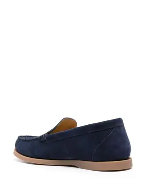 Bally Grosgrain-tab Suede Loafers