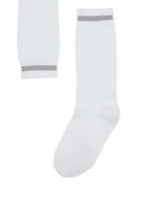 Brunello Cucinelli Monili-bead Ribbed-knit Socks