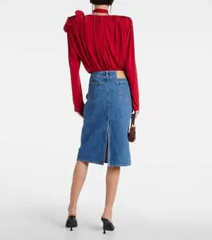 Magda Butrym Denim Midi Skirt