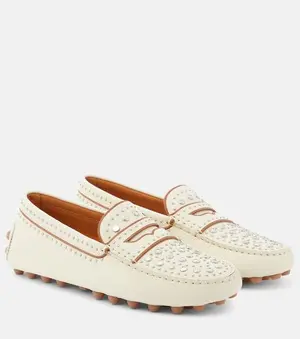 TOD'S Gommino Studded Leather Moccasins