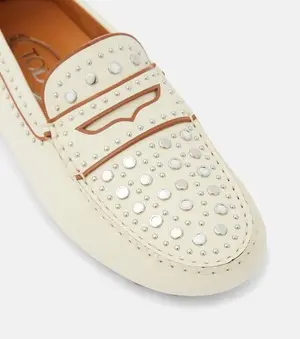TOD'S Gommino Studded Leather Moccasins