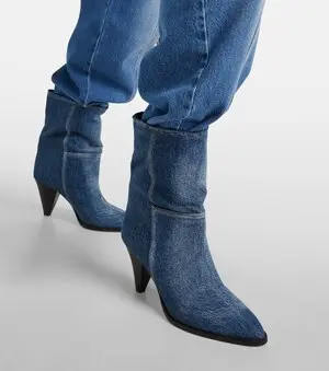 Isabel Marant Étoile Rouxa Denim Ankle Boots - Blue