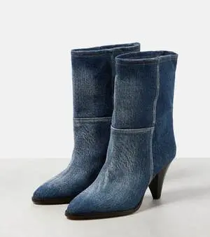 Isabel Marant Étoile Rouxa Denim Ankle Boots - Blue