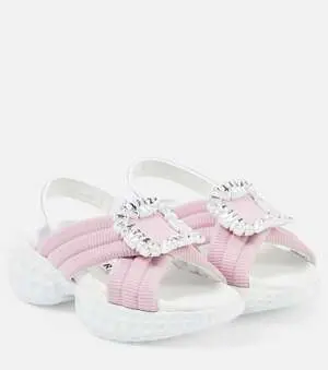 ROGER VIVIER Viv' Run Light Embellished Sandals - Multicoloured