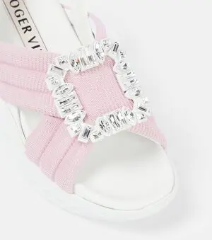 ROGER VIVIER Viv' Run Light Embellished Sandals - Multicoloured