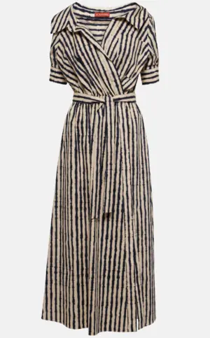 Altuzarra Lydia Off-shoulder Cotton-blend Midi Dress Multi