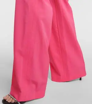 Stella McCartney High-rise Flared Wool-blend Pants - Pink