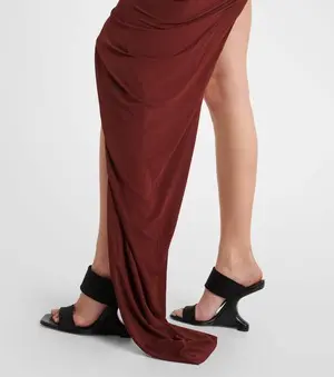 Rick Owens Gathered Maxi Skirt - Brown