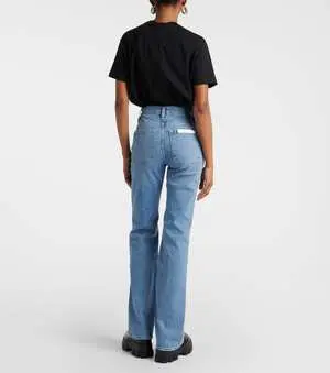 FRAME The Slim Stacked High-rise Straight Jeans