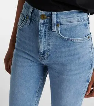 FRAME The Slim Stacked High-rise Straight Jeans