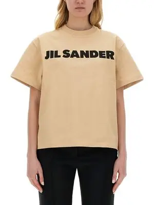 JIL SANDER T-shirt With Logo - Beige