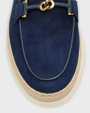 TOD & APOS;S Tod's Suede Espadrille Loafers - Blue