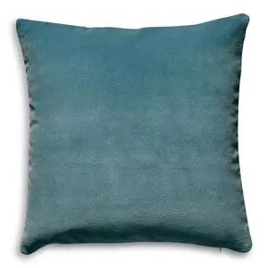 SCALAMANDRE Torino Velvet Decorative Pillow, 22 X 22 Teal