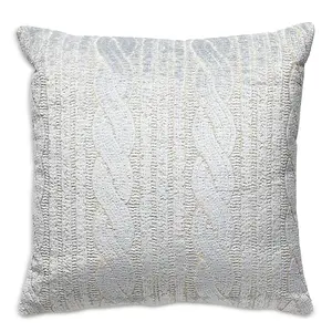 SCALAMANDRE Sweater Decorative Pillow, 22 X 22 Drizzle