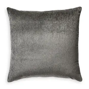 SCALAMANDRE Bay Velvet Outdoor Pillow Charcoal