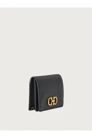 FERRAGAMO Gancini Credit Card Holder - Black