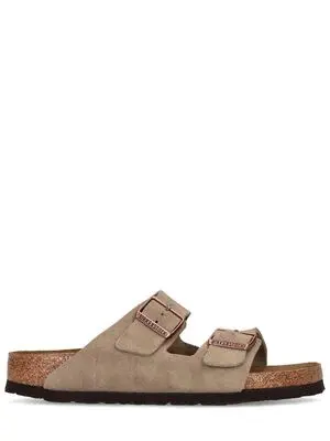 BIRKENSTOCK Arizona Suede Sandals - Beige