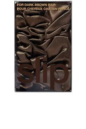 Slip Assorted Scrunchies Set Of 3 - Dark Brown