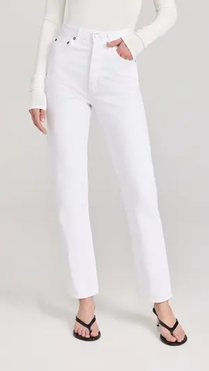 AGOLDE 90s Pinch Waist Jeans - Marshmallow