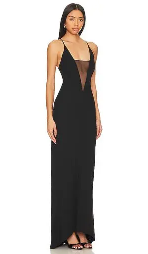 THE SEI Plunge Gown With Mesh