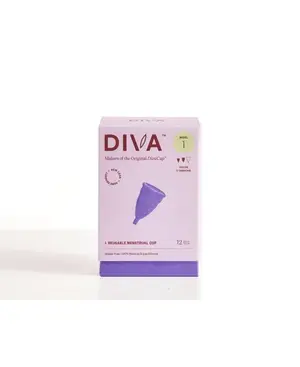 DIVACUP Diva Cup Bpa-free Reusable Menstrual Cup Leak-free Up To 12 Hours Of Protection Model 1 - Open White