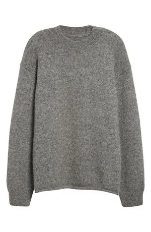 Jacquemus Le Pull Jacquard Logo Alpaca & Merino Wool-blend Sweater - Grey