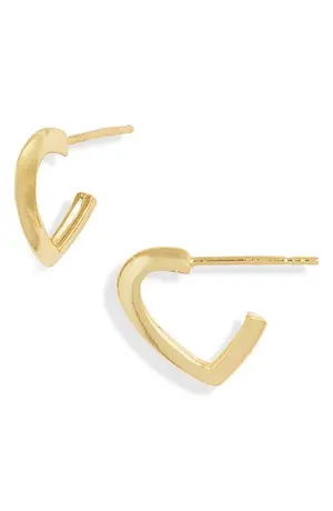 Argento Vivo Mini Heart Hoop Earrings