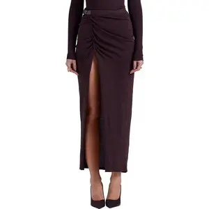 House Of Cb Lilas Knit Skirt - Brown