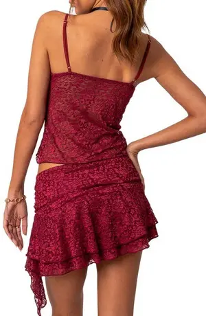 EDIKTED Ruby Sheer Lace Crop Camisole