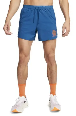 Nike Energy Stride Dri-fit Running Shorts - Court Blue/ Safety Orange