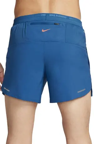 Nike Energy Stride Dri-fit Running Shorts - Court Blue/ Safety Orange