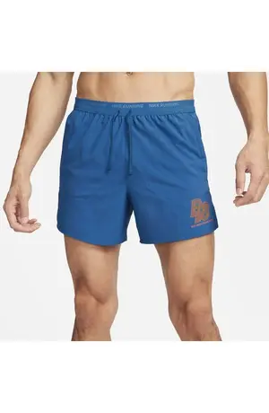 Nike Energy Stride Dri-fit Running Shorts - Court Blue/ Safety Orange
