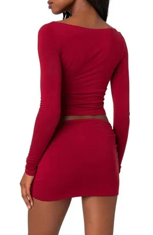 EDIKTED Lara Cut Out Twist Front Top