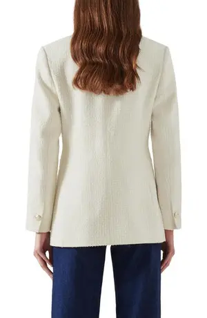 LK BENNETT Mariner Double Breasted Tweed Blazer
