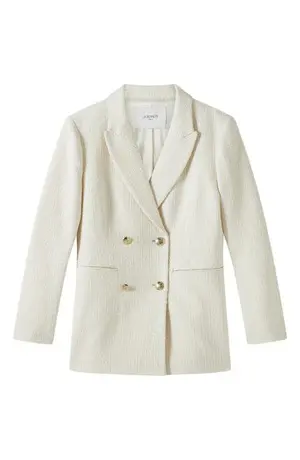 LK BENNETT Mariner Double Breasted Tweed Blazer