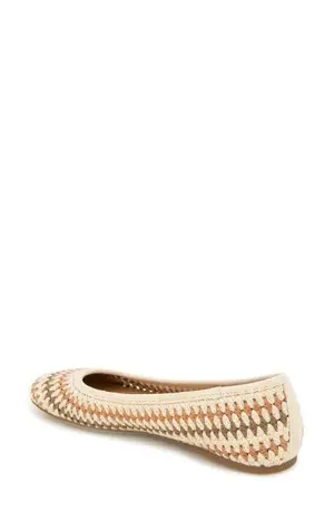 Gentle Souls By Kenneth Cole Mable Macramé Flat - Tan Multi Fabric