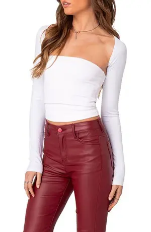 EDIKTED Sora Strapless Top & Shrug