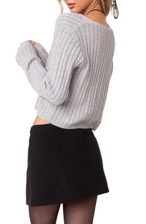 EDIKTED Elliot Cable Stitch Cardigan