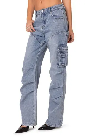EDIKTED Winslow Straight Leg Cargo Jeans